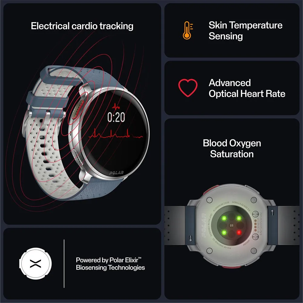 Polar Vantage V3 watch, Silver | Bikeinn