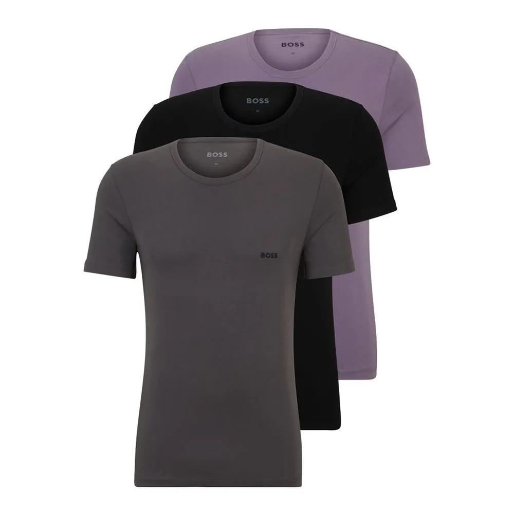 BOSS Classic 10257105 Short sleeve base layer 3 units Purple| Dressinn