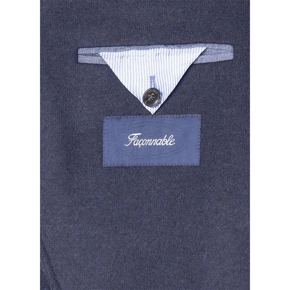 Façonnable Jersey Wool coat Blue | Dressinn