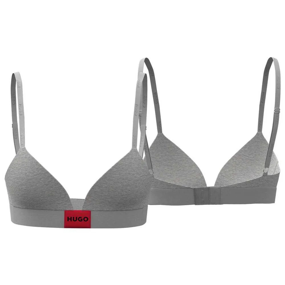 HUGO Triangle Red Label Bra Grey | Dressinn