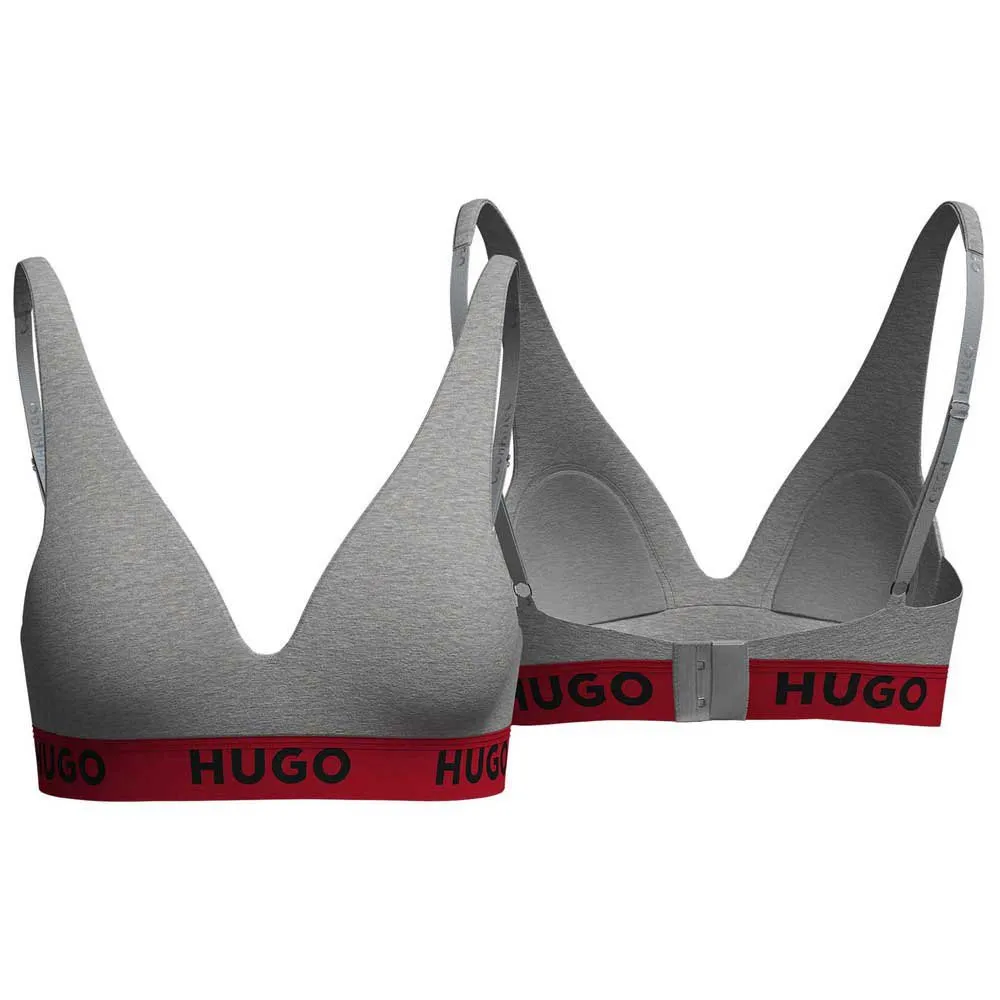 HUGO Triangle Sporty Bra Grey | Dressinn