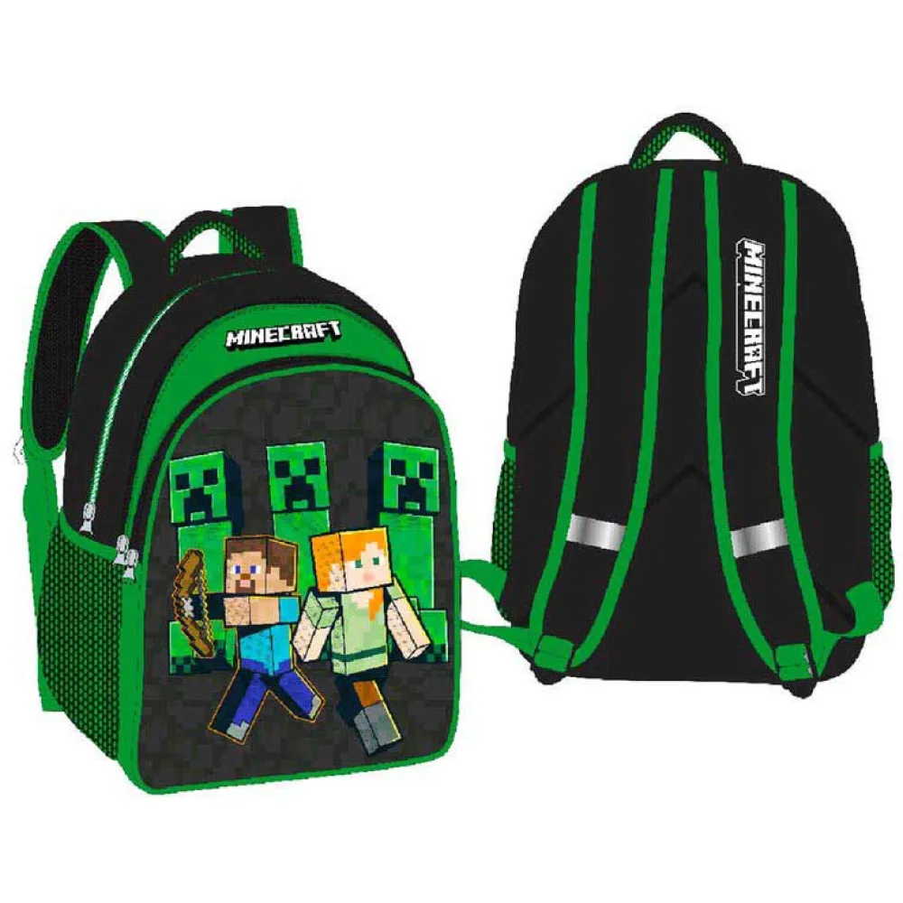 Mojang studios Creeper Minecraft Backpack 42 cm Green | Techinn