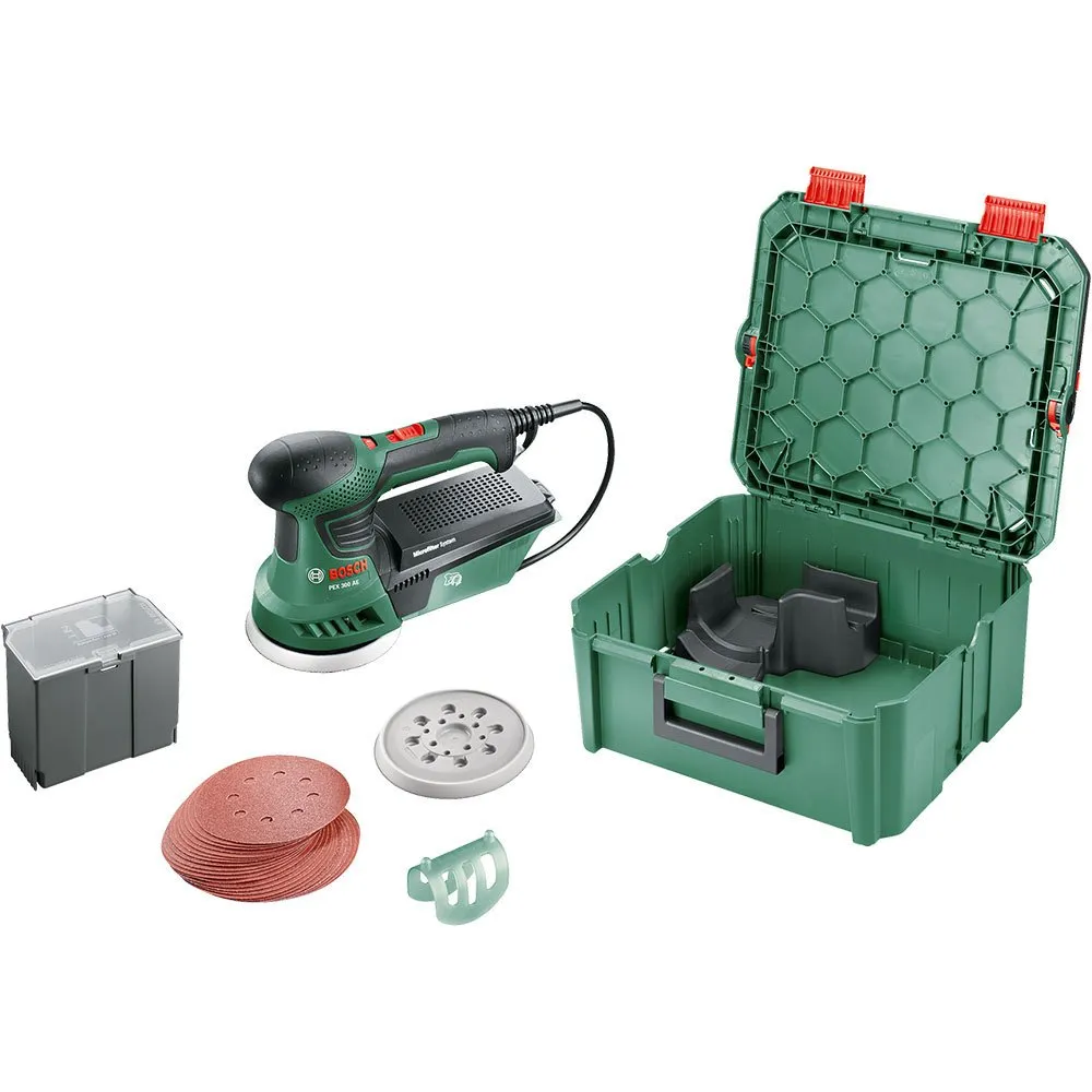 Bosch PT PEX 300 AE SystemBox Orbital Sander Green | Bricoinn
