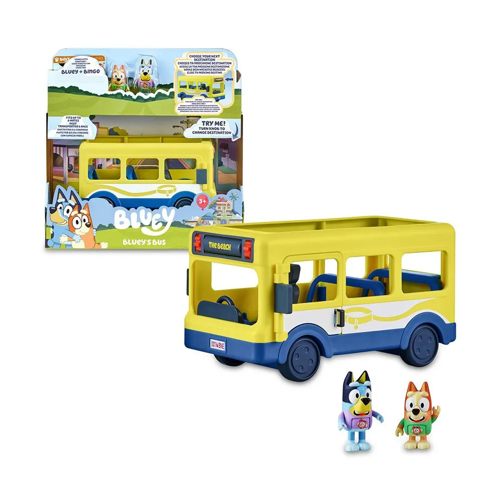 Bluey School Bus Figure Multicolor | Kidinn