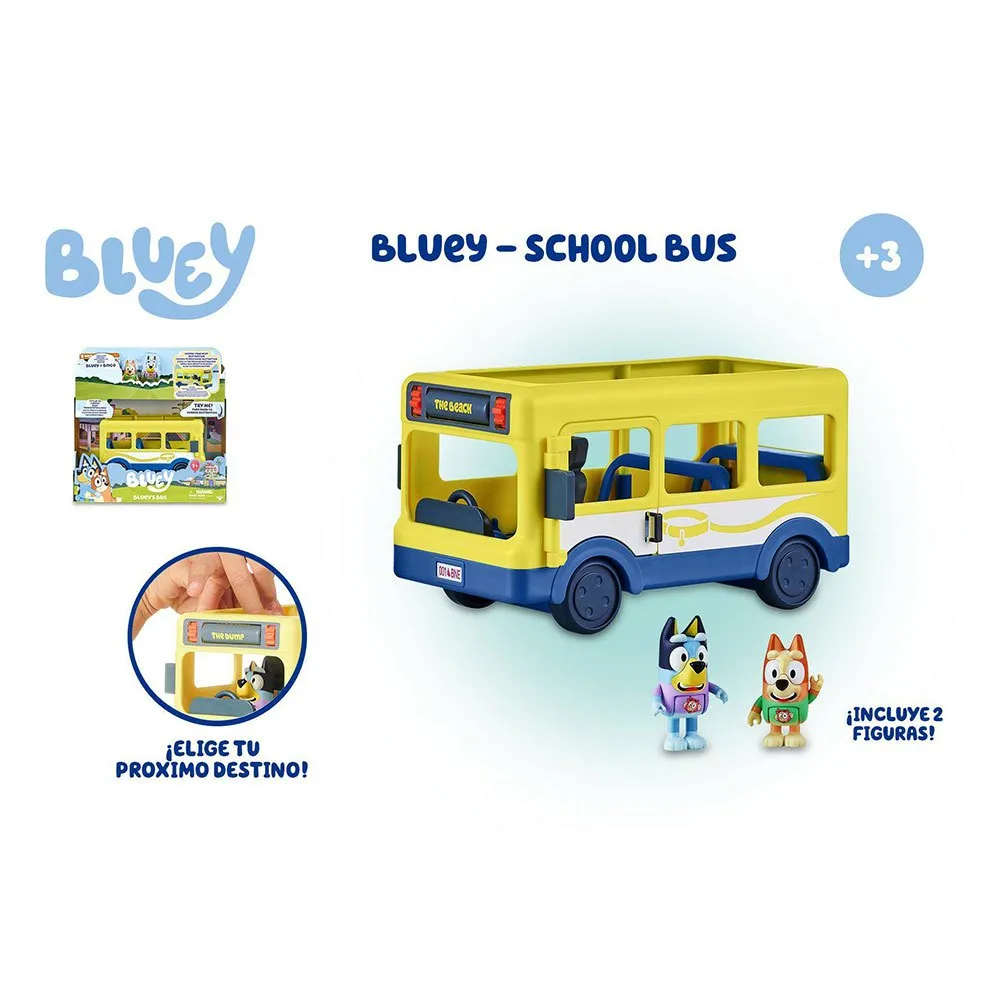 Bluey School Bus Figure Multicolor | Kidinn