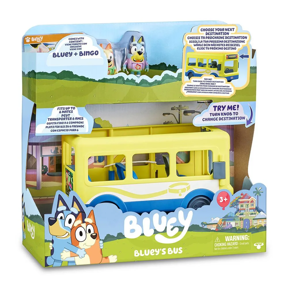 Bluey School Bus Figure Multicolor | Kidinn