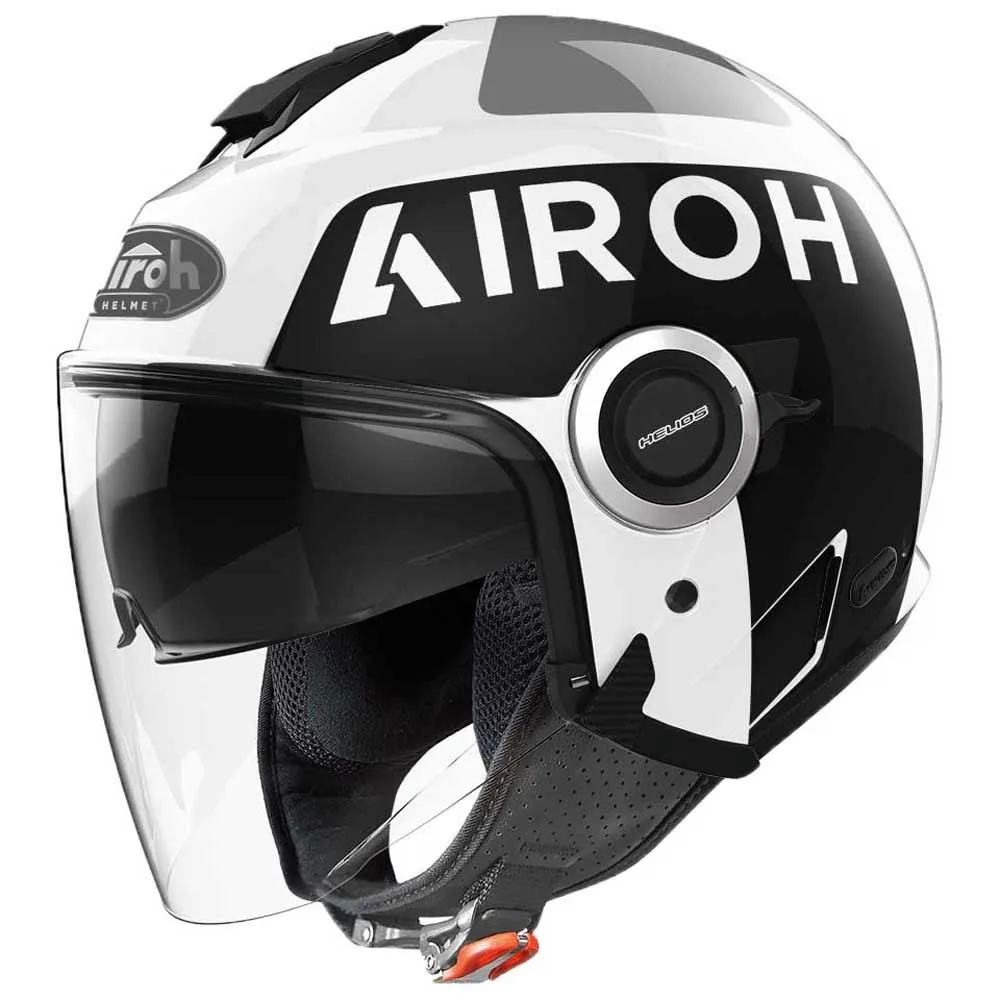 Airoh Helios Up Open Face Helmet Refurbished Black | Motardinn