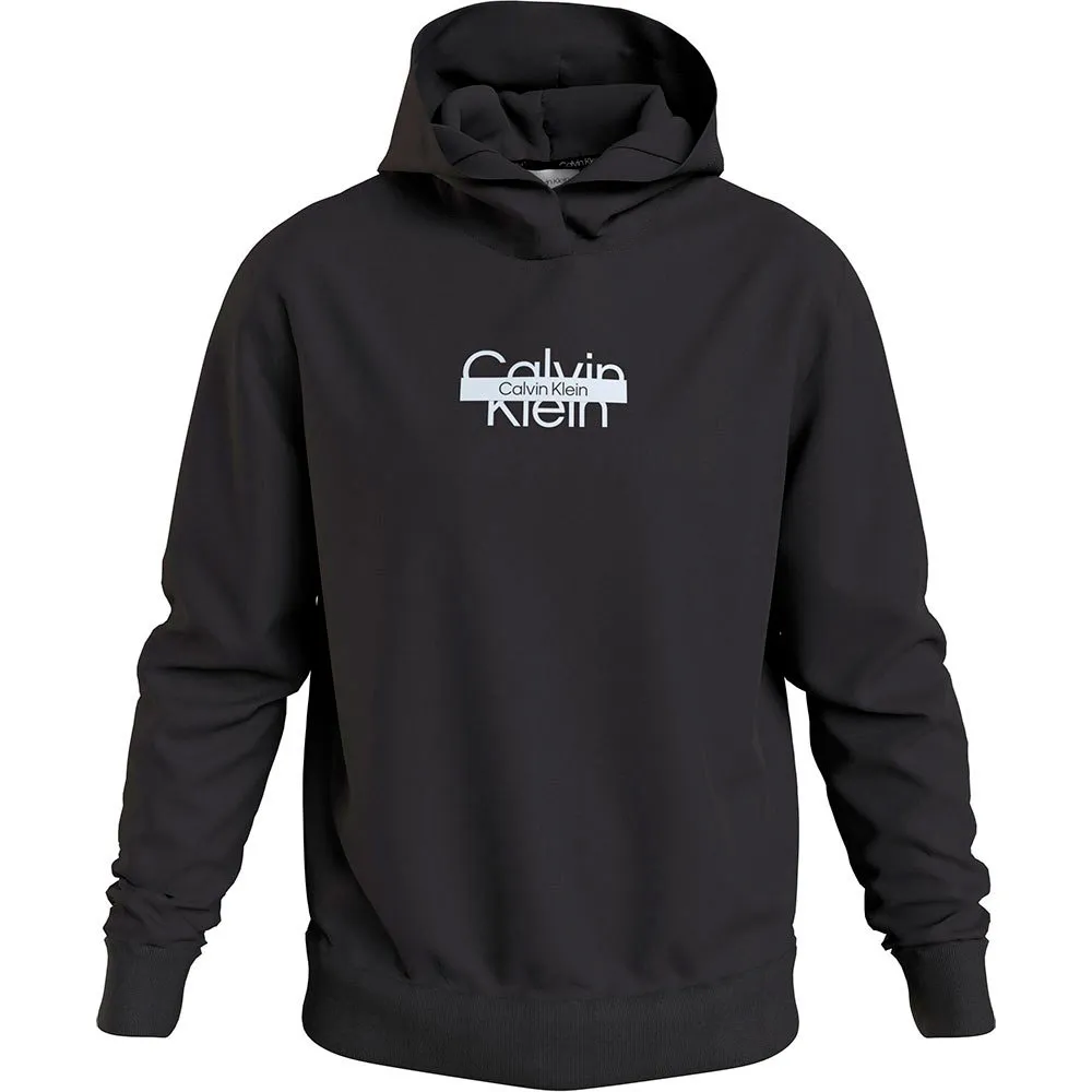 Calvin klein Cut Through Logo Kapuzenpullover Schwarz | Dressinn