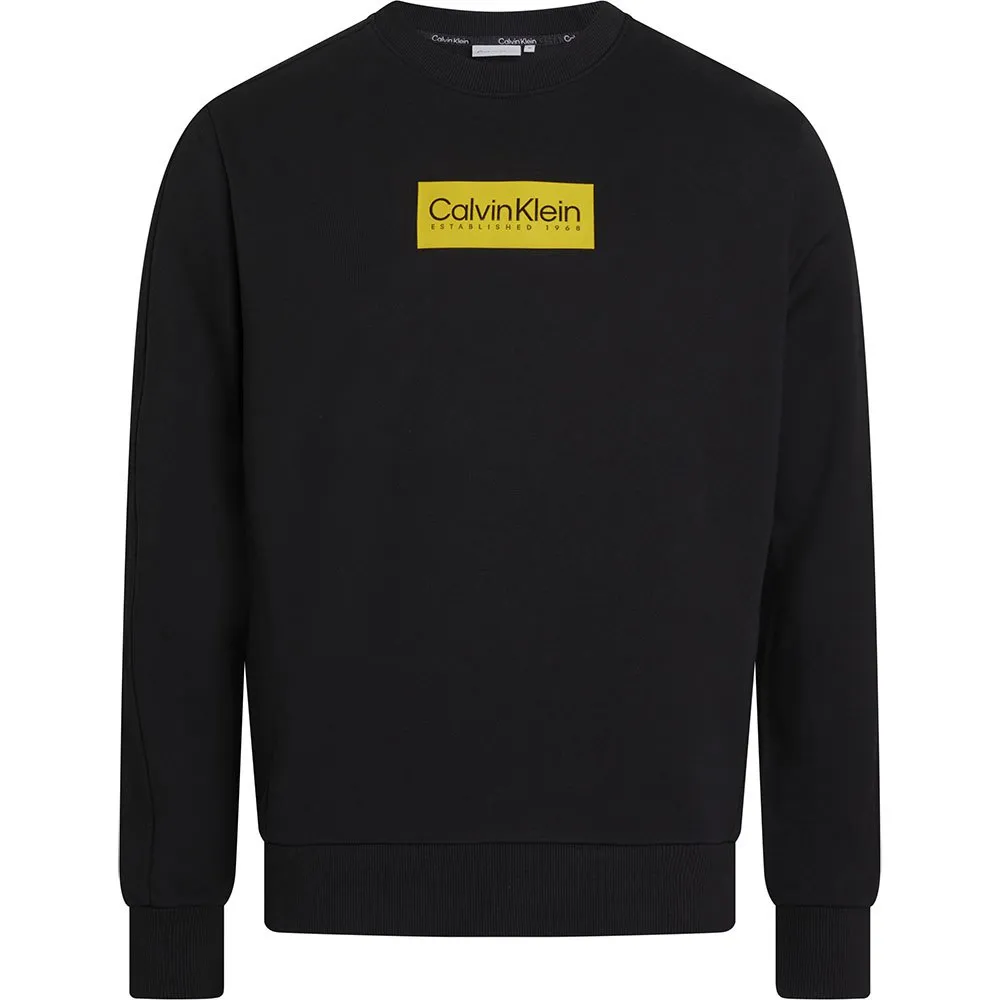 Calvin klein Raised Rubber Logo Sweatshirt Black | Dressinn