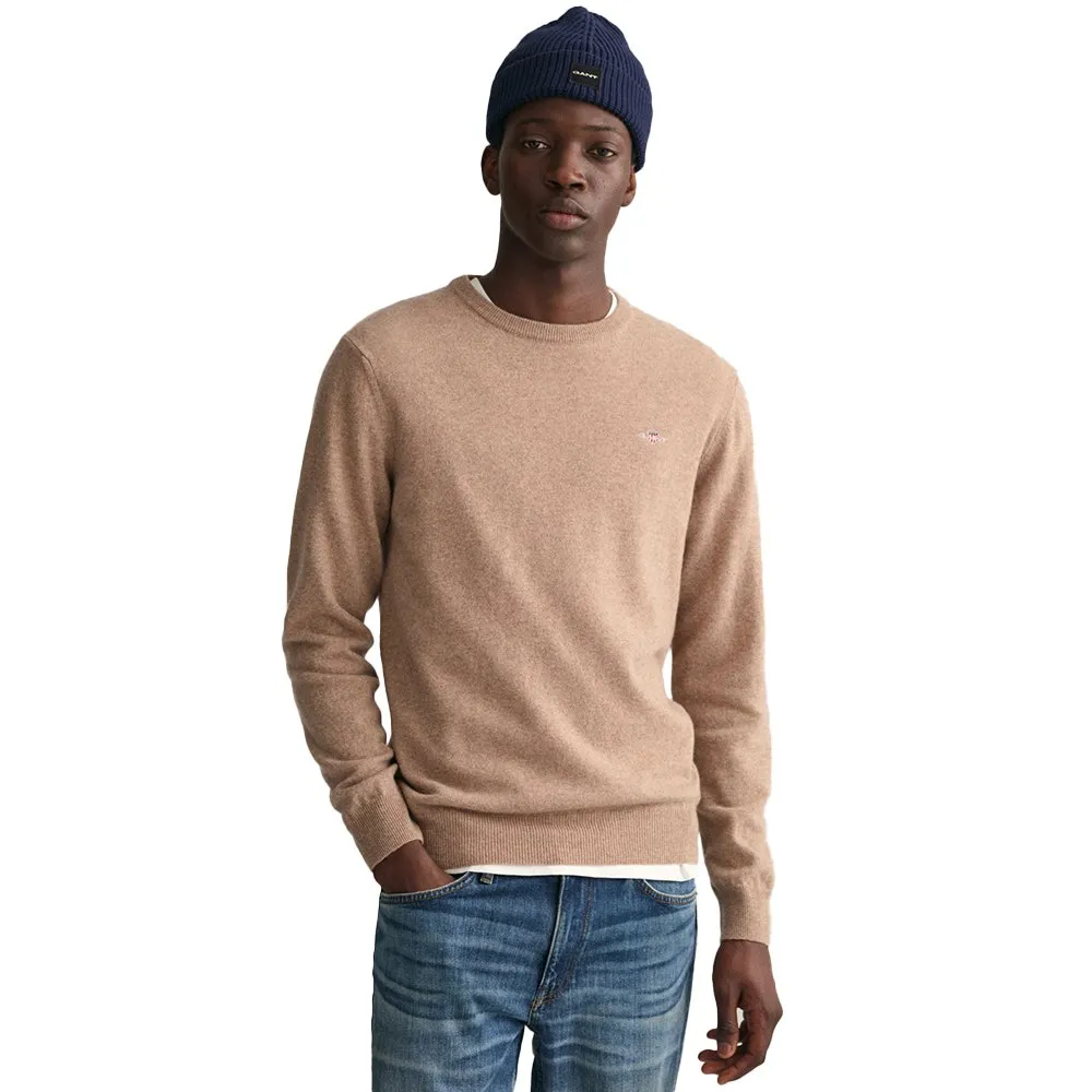 Gant Superfine Lambswool sweater Brown | Dressinn