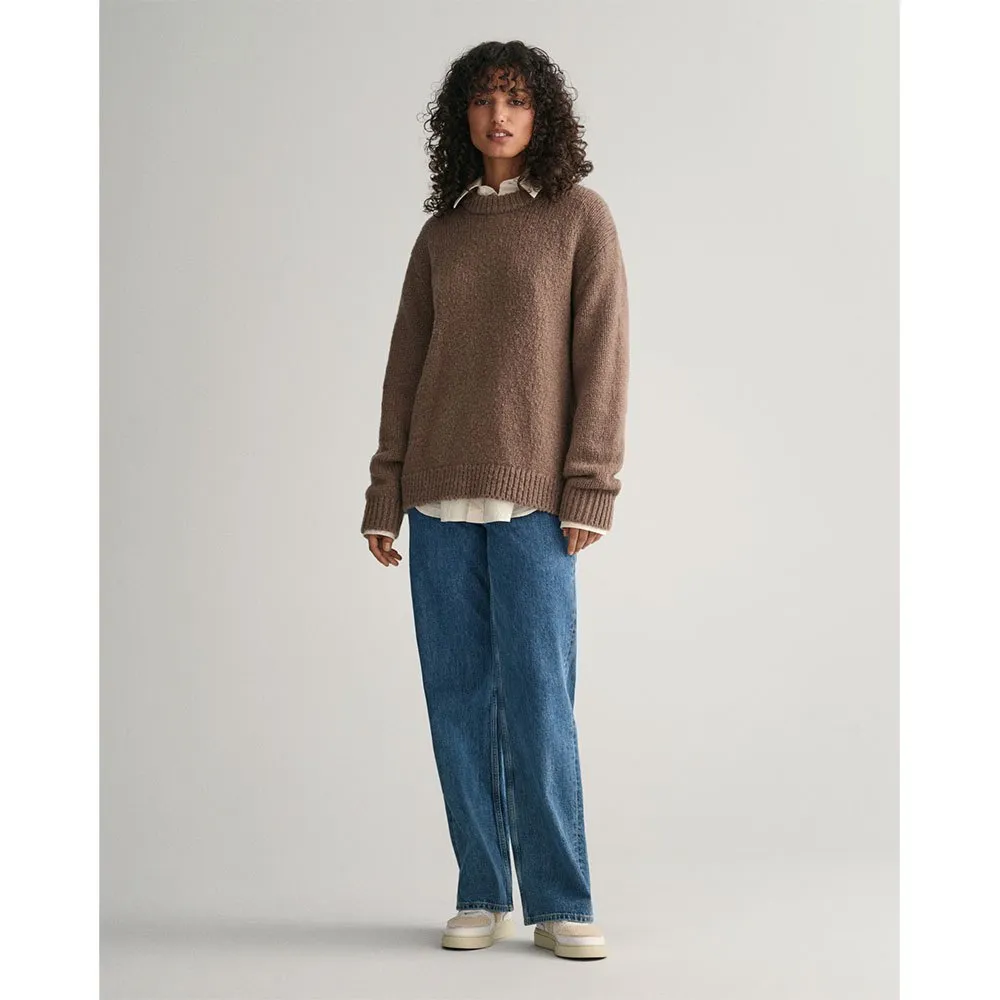 Gant Wool Boucle Sweater Brown | Dressinn