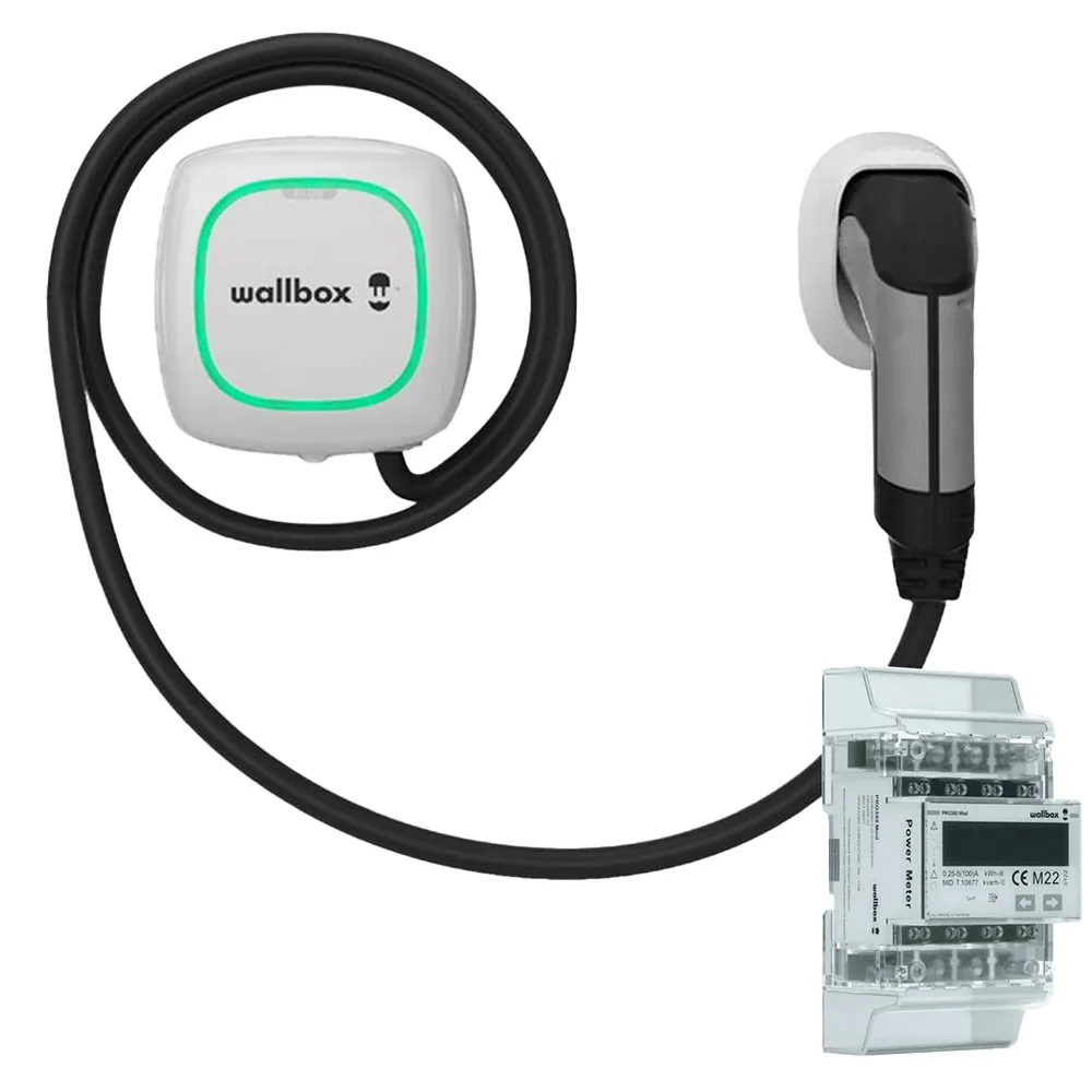 Wallbox Pulsar Plus 22.4Kw T2 5 m + Power Meter Pr380 65A 電気自動車充電器| Techinn