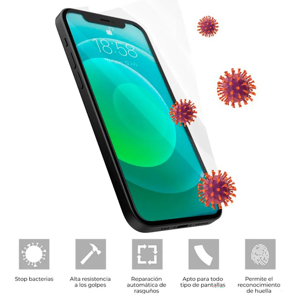 Devia Universal Antibacterial Hydrogel Screen Protector 50 Units Clear ...