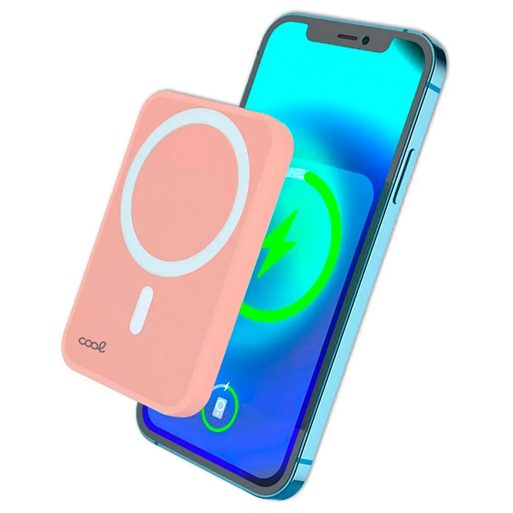 Cool Magnetic Qi 5.000mAh Power Bank Pink | Techinn