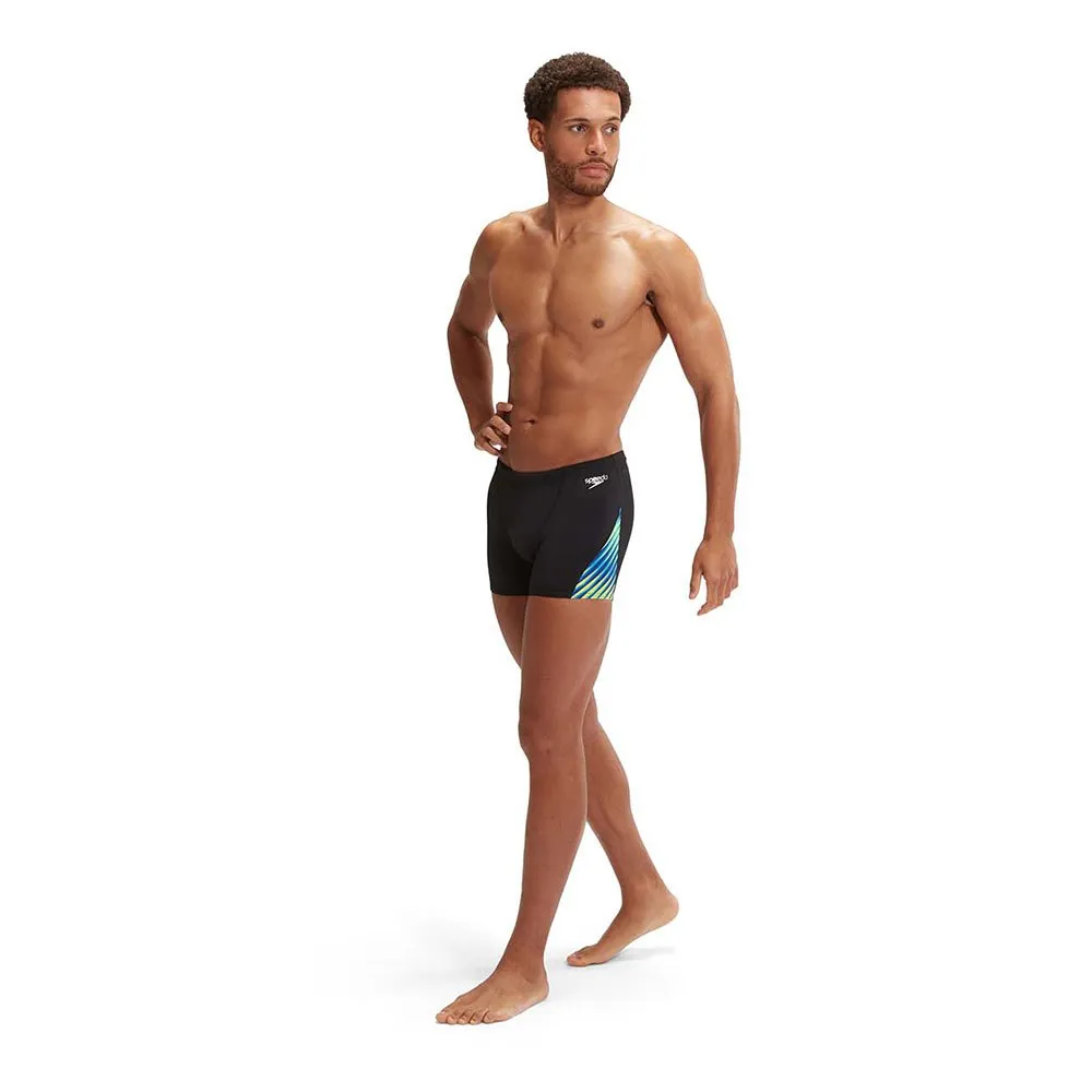 Speedo Allover Digi V-Cut Boxer Black | Swiminn