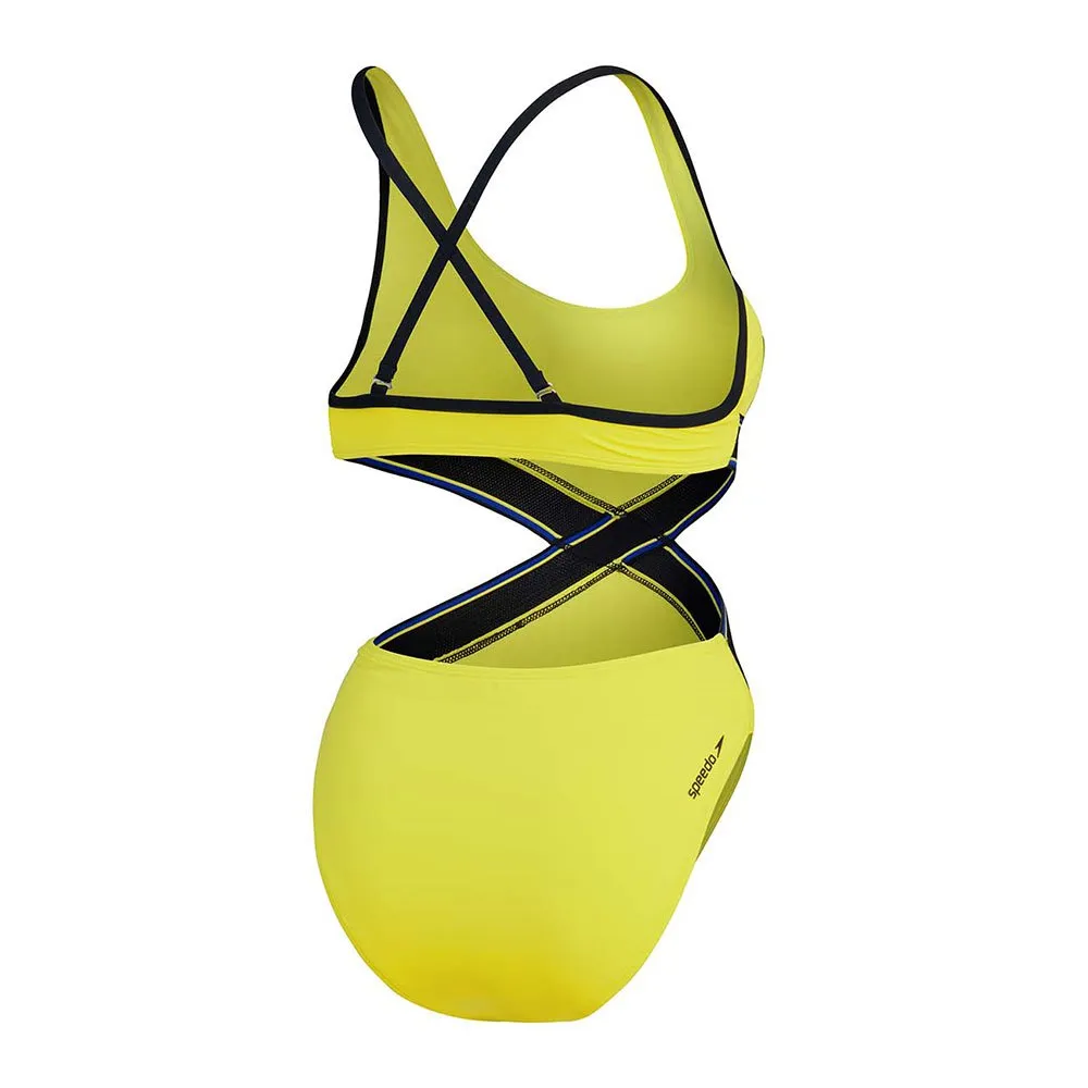 Speedo Convertible Cut Out swimsuit Yellow | Swiminn
