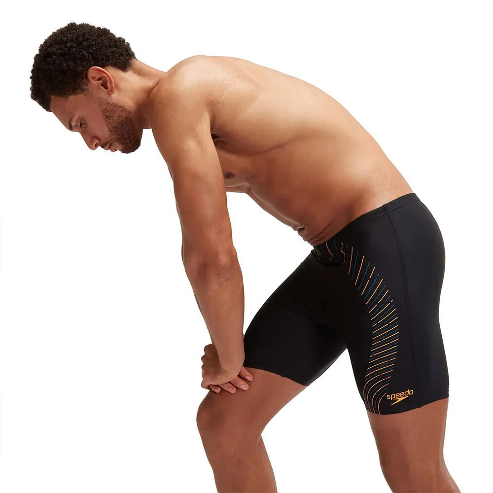Speedo Jammer Duo Logo Print Mid Negro | Swiminn
