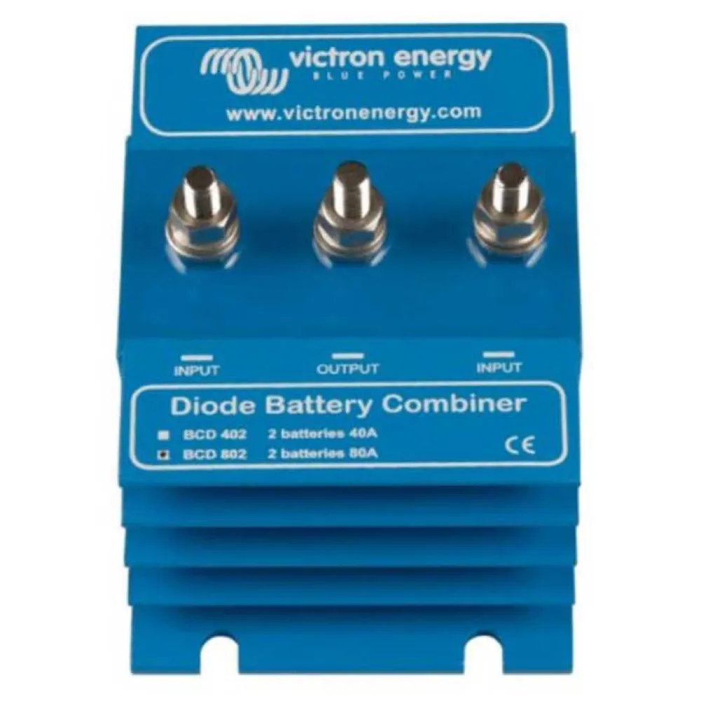 Victron energy 2 Inputs 1 Output Diode Battery Combiner 80A Clear| Waveinn