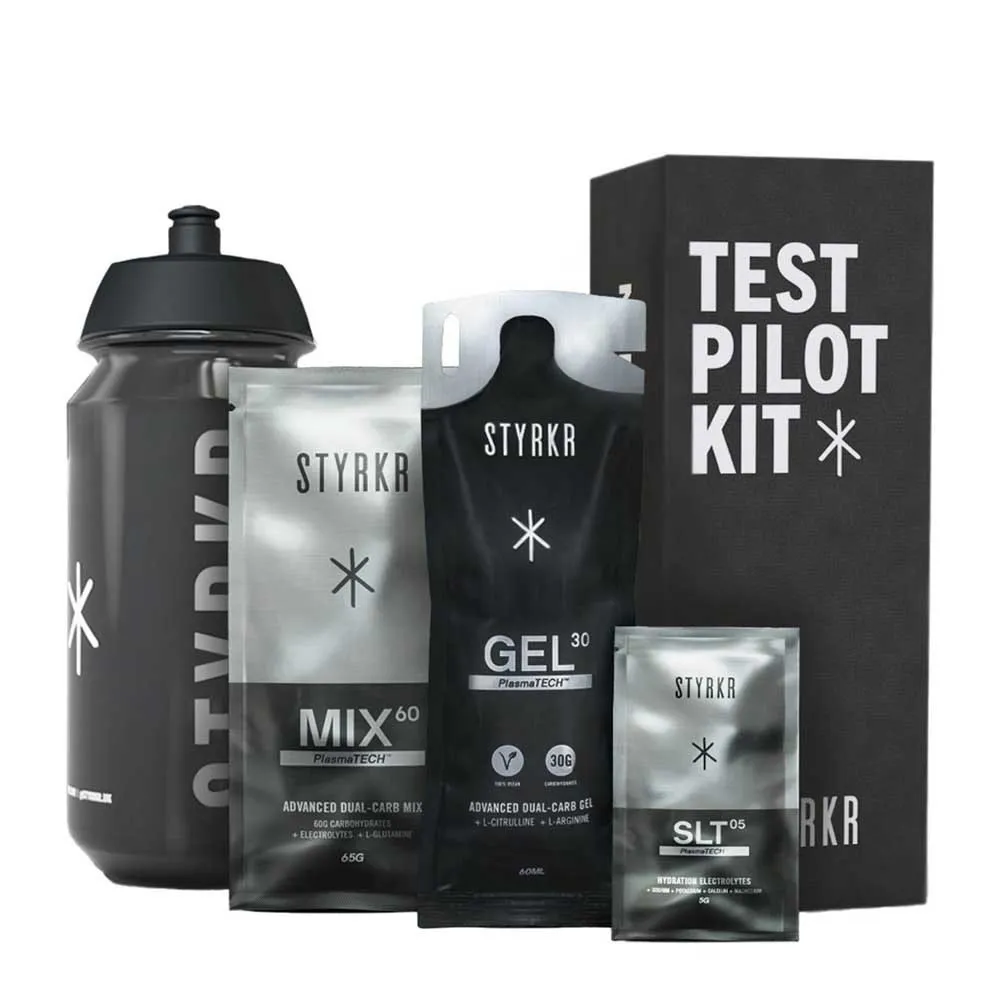 Styrkr Test Pilot Sports Nutrition Kit, Black | Bikeinn