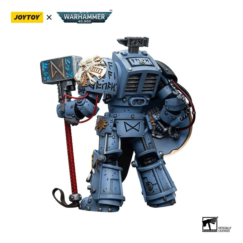 Joy toy 1/18 Space Wolves Arjac Rockfist 12 cm Warhammer Figure Blue ...