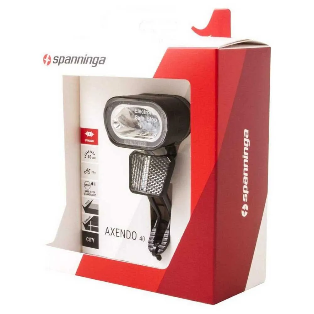 Spanninga Axendo front light, Silver | Bikeinn