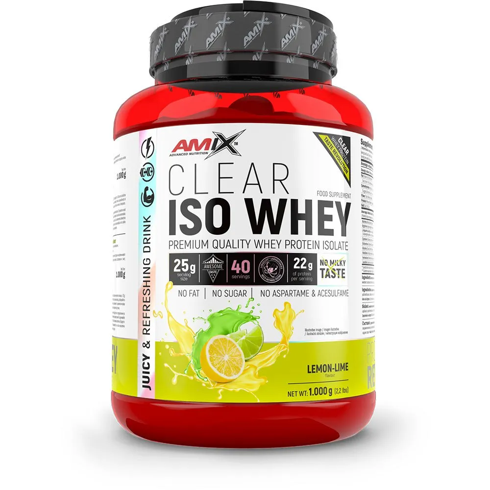 Amix Clear Whey Hydrolyzate 1kg Whey Protein Lemon & Lime, Clear | Bikeinn
