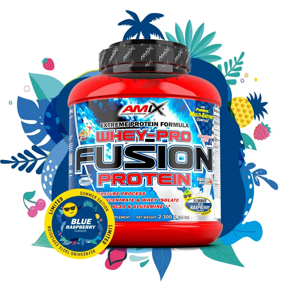 Amix Fusion 1kg Whey Protein Blue Raspberry, Clear | Bikeinn