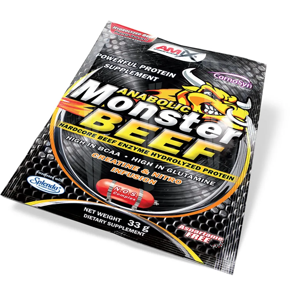 Amix Monster Beef 33gr Protein Monodose Wild Berries | Bikeinn