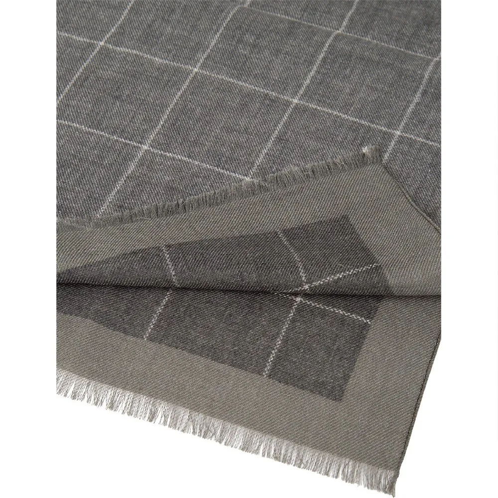 Hackett Border Scarf Grey | Dressinn