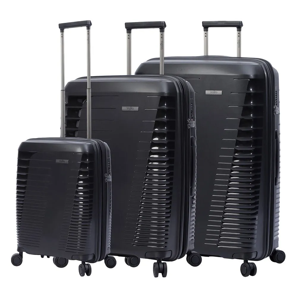 Totto Traveler 57/82/139L Trolley 3 units Black | Dressinn