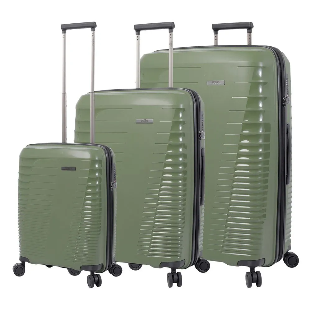 Totto Traveler 57/82/139L Trolley 3 units Green | Dressinn