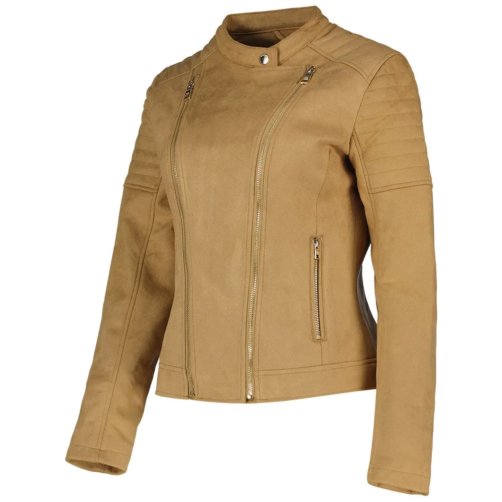 Salsa jeans Suede Moto jacket Beige | Dressinn