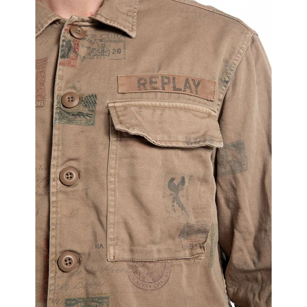Replay M8366A.000.74944 overshirt Brown | Dressinn