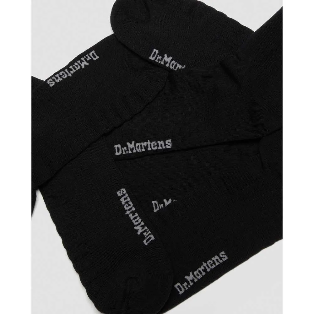 Dr martens Double Doc Socks 3 Pairs Black | Dressinn