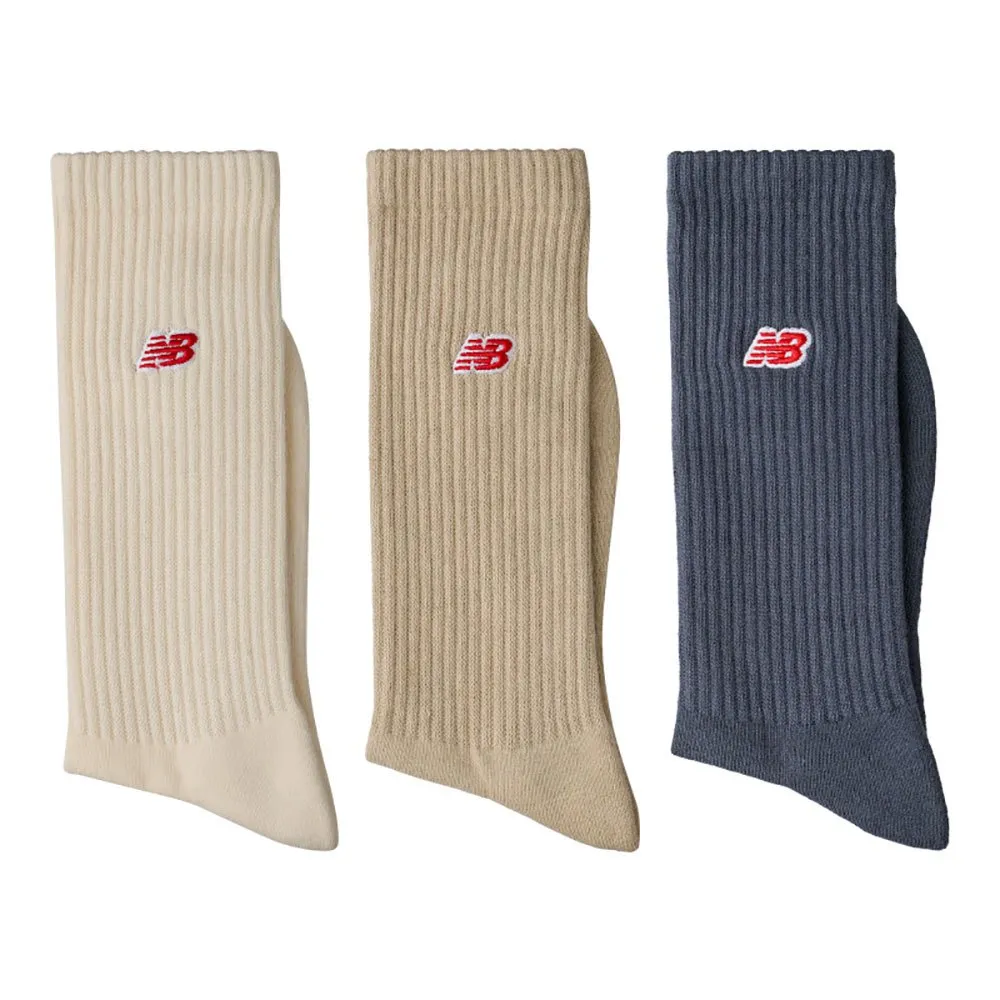 New balance Patch Logo Crew Socks 3 Pairs Multicolor | Dressinn