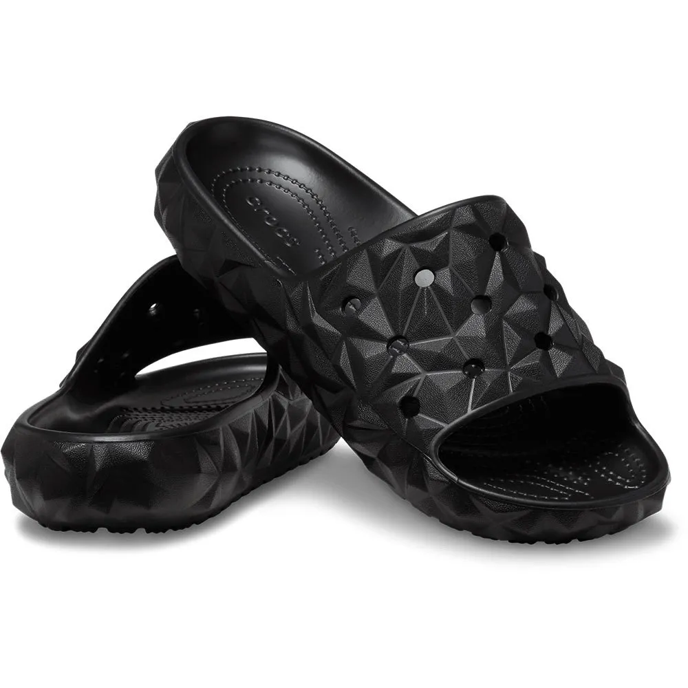 Crocs Classic Geometric v2 Slides Black | Dressinn