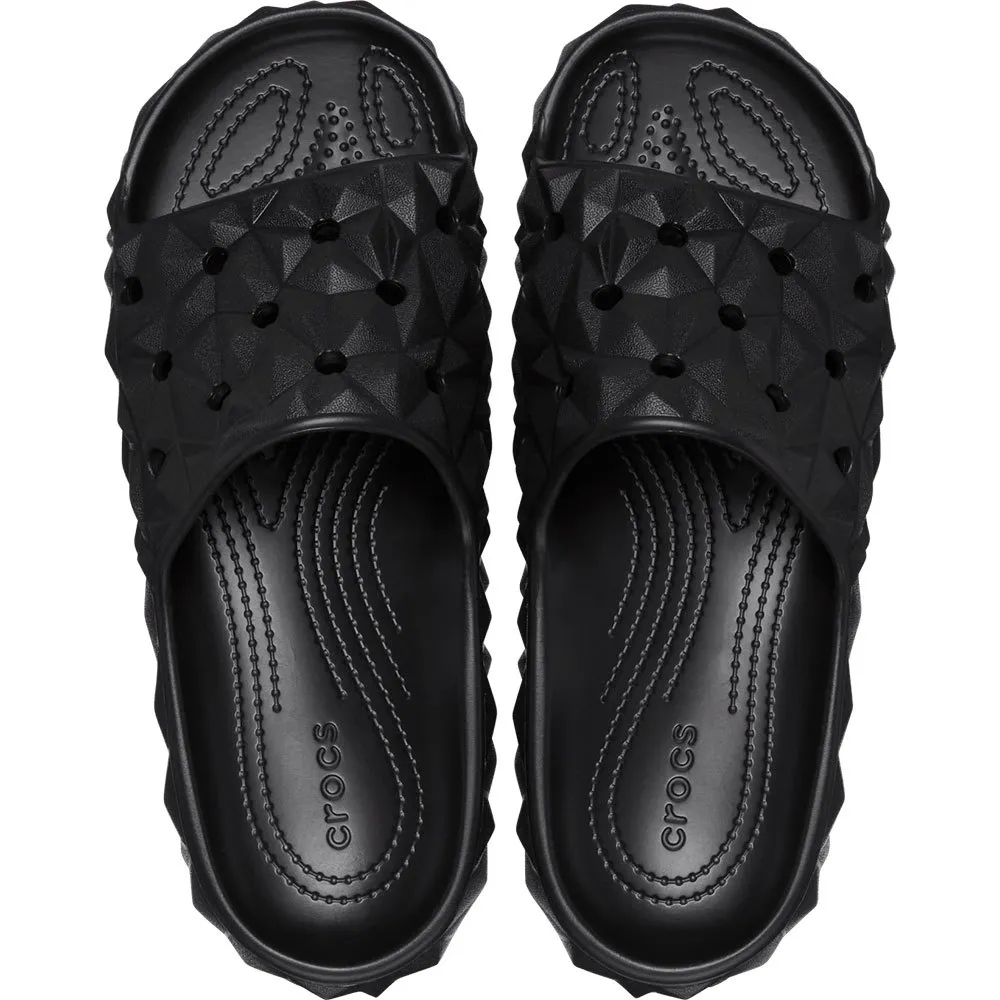 Crocs Classic Geometric v2 Slides Black | Dressinn
