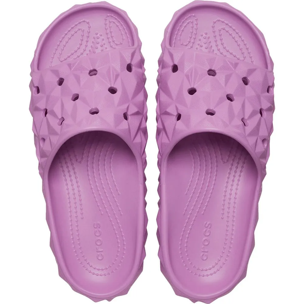 Crocs Classic Geometric v2 Slides Purple | Dressinn