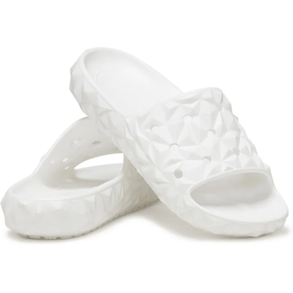 Crocs Classic Geometric v2 Slides White | Dressinn
