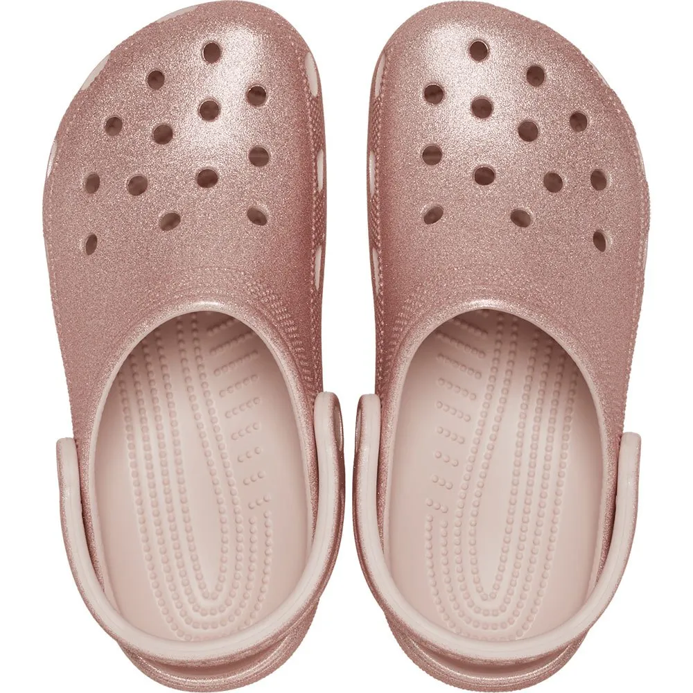 Crocs Zuecos Classic Glitter Dorado | Dressinn