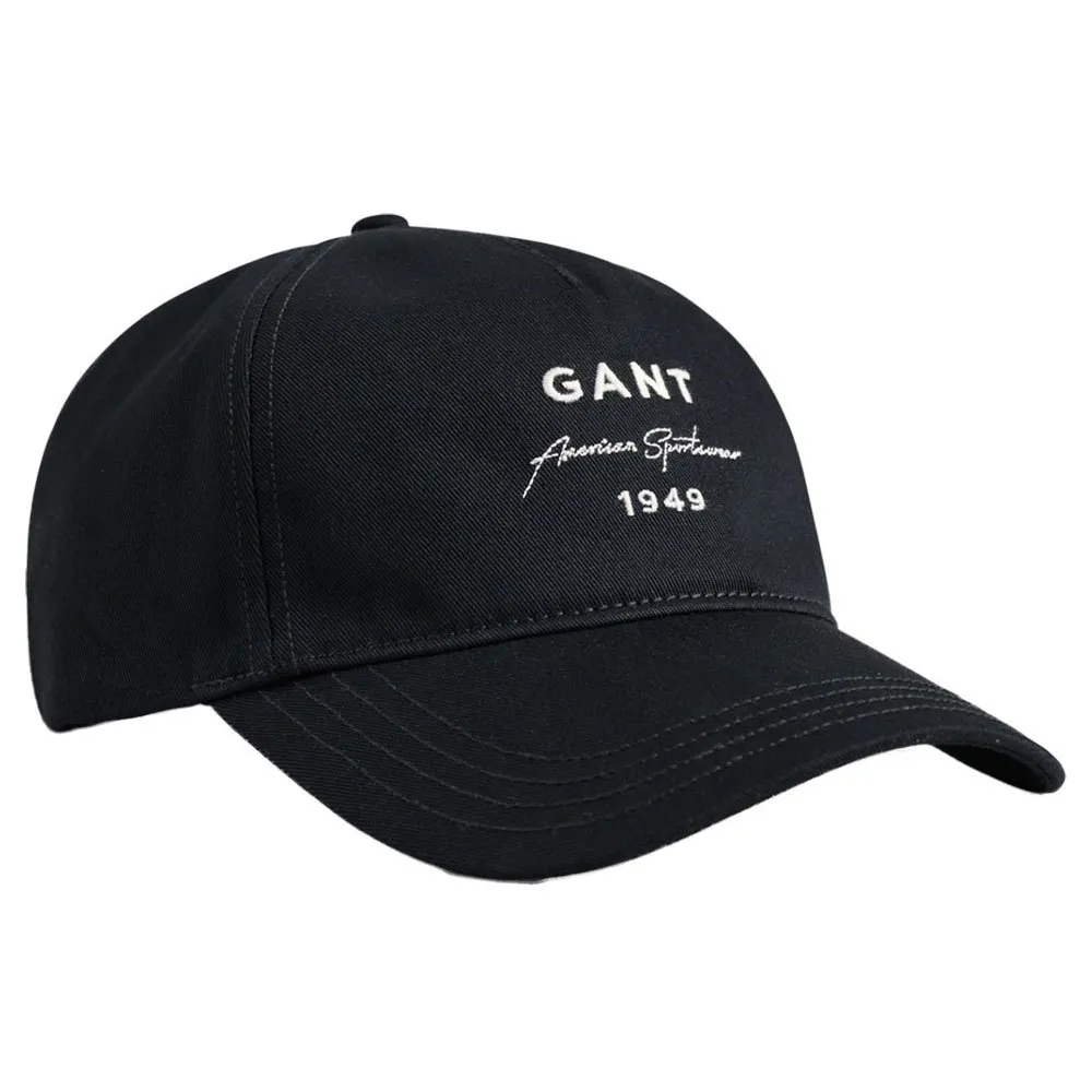 Gant Logo Script Twill Cap Black | Dressinn