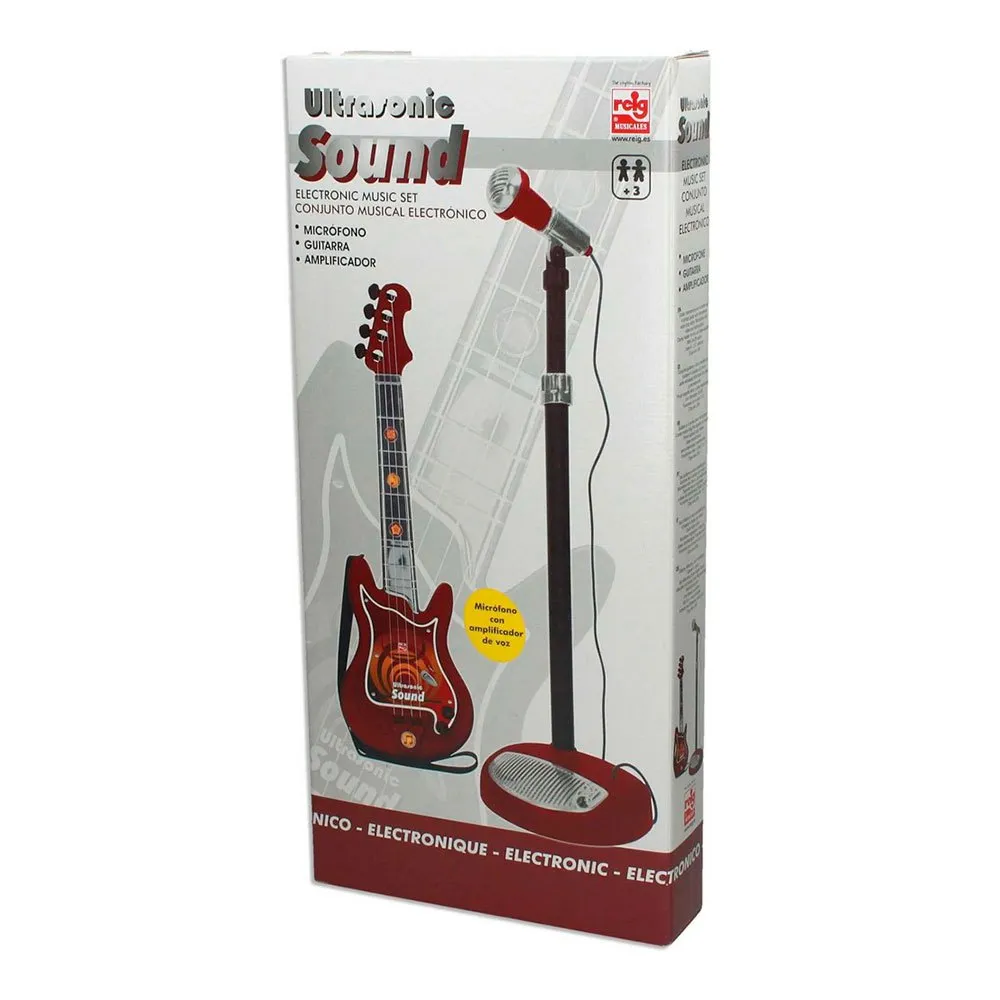 Reig musicales Guitarra E Micro Metálico Peq Ultrasonic Vermelho| Kidinn