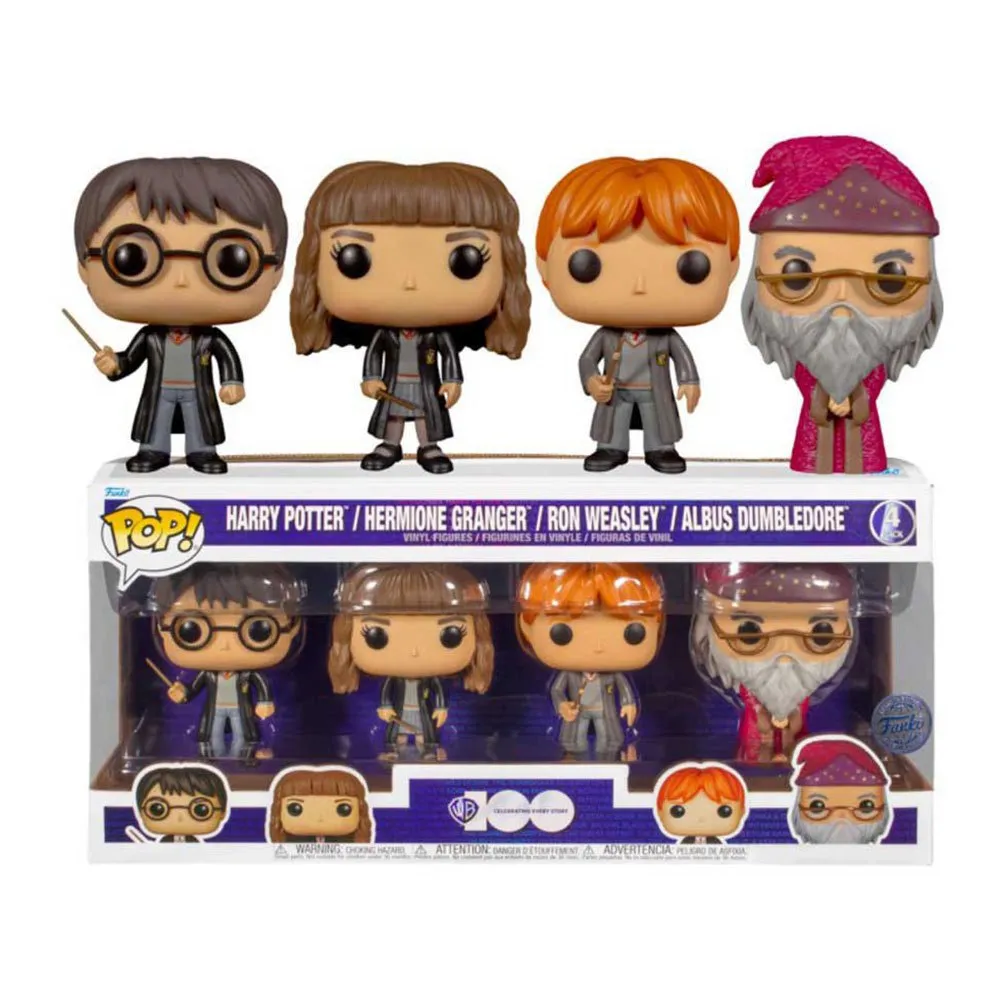 Funko POP! Pack 4 Figuras Harry Hermione Dumbledore Ron Harry Potter ...