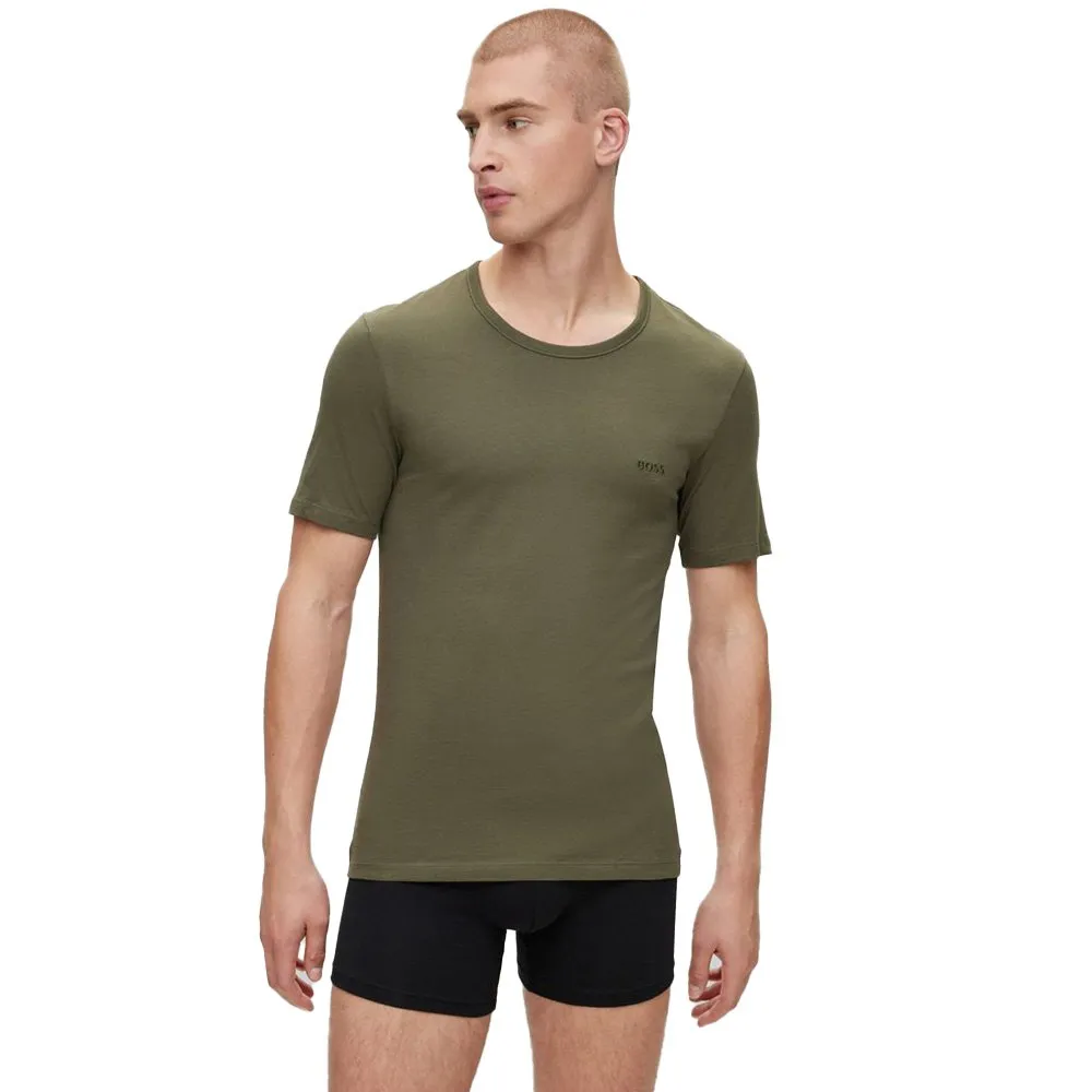 BOSS Classic Short Sleeve Base Layer 3 Units Green | Dressinn