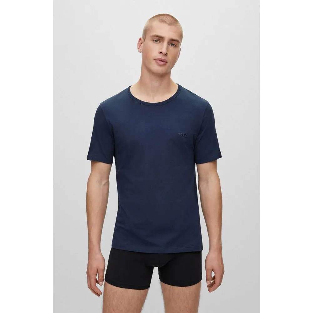 BOSS Classic Short Sleeve Base Layer 3 Units Green | Dressinn