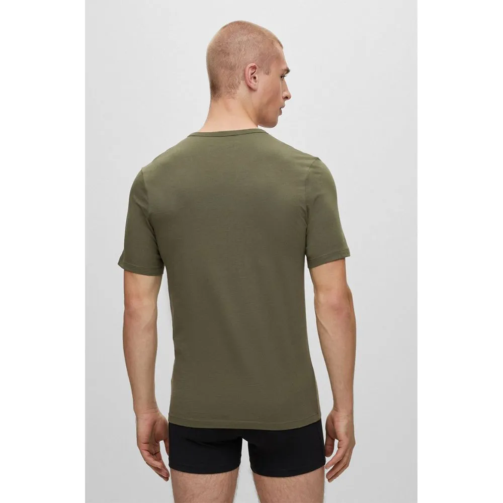 BOSS Classic Short Sleeve Base Layer 3 Units Green | Dressinn