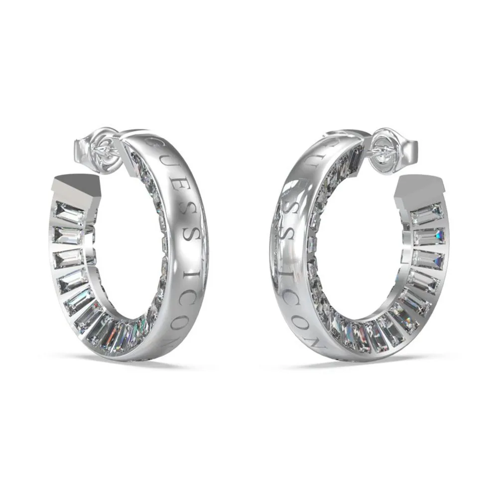 Guess Icon Earrings Silver | Dressinn