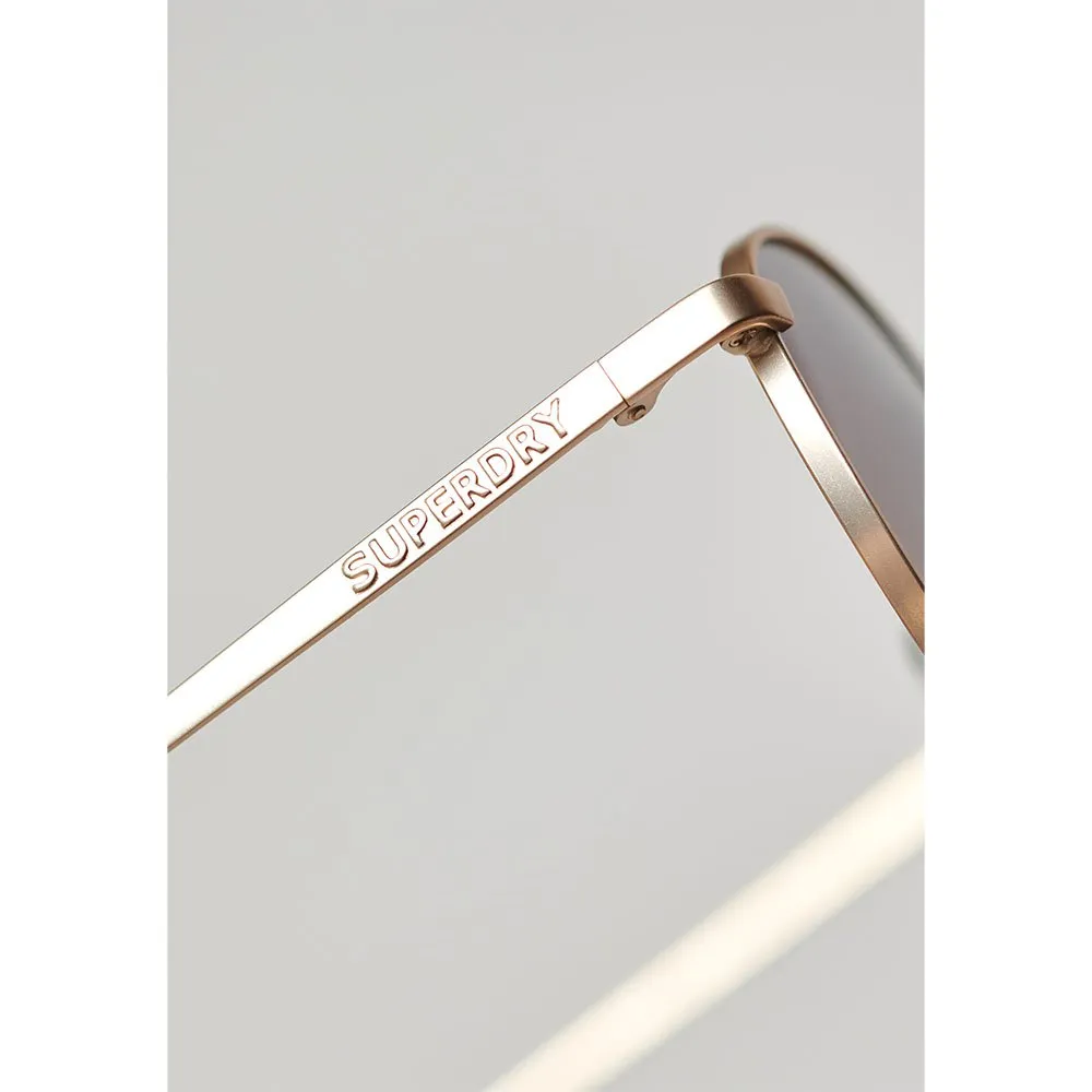 Superdry Metal Round Sunglasses Golden | Dressinn