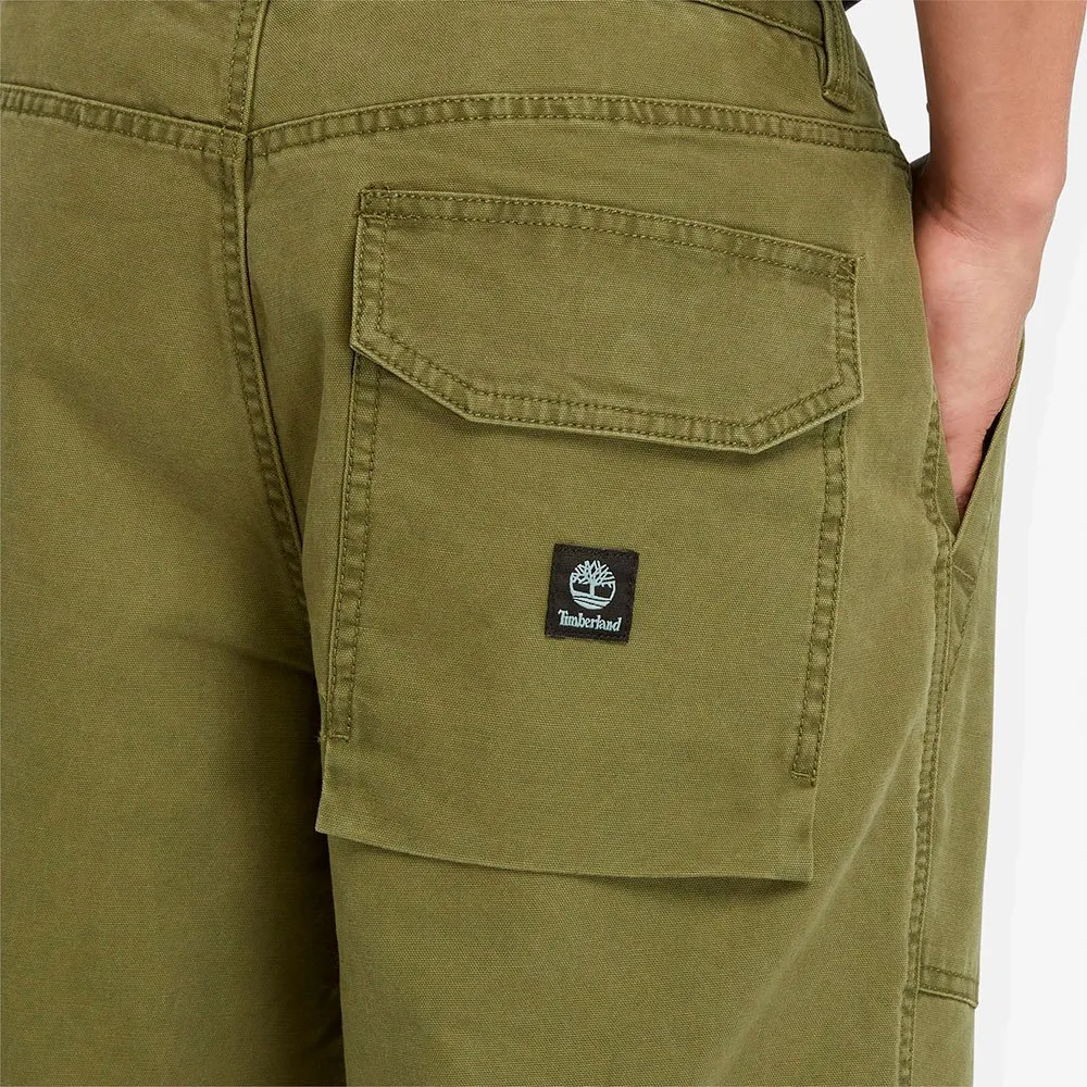 Timberland Washed Canvas Stretch Fatigue pants Green | Dressinn