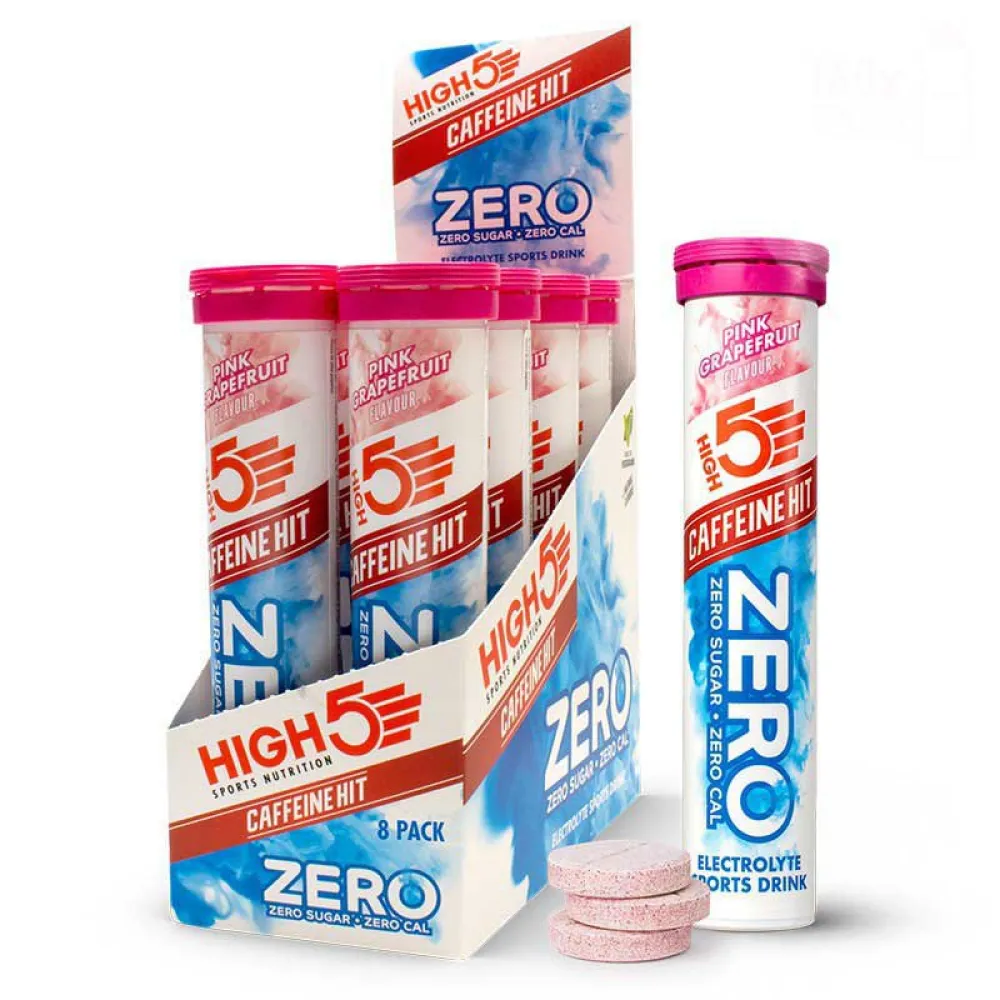 High5 Zero Caffeine Hit Tablets Box 8 x 20 Units box Pink Grapefruit ...